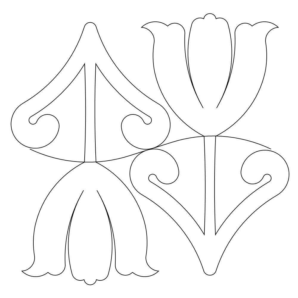 frilly tulip border 002 Digital Pattern | Sweet Dreams Quilt Studio ...