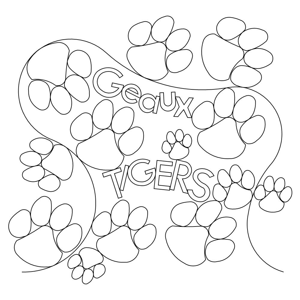 geaux tiger pano 001 Digital Pattern | Sweet Dreams Quilt Studio - Edge ...