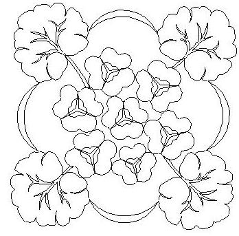 geranium block 001 Digital Pattern | Sweet Dreams Quilt Studio ...