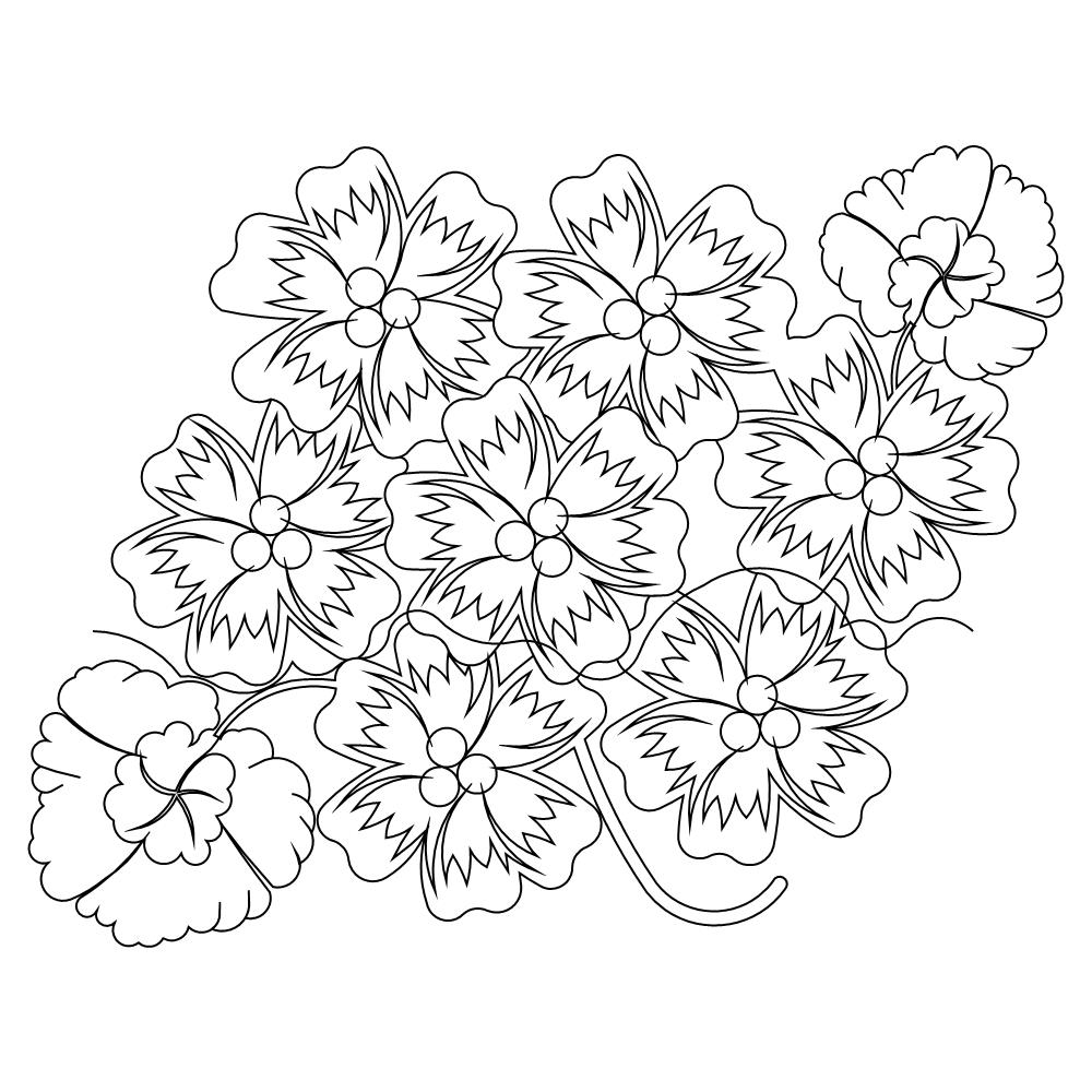 geranium border 001 Digital Pattern | Sweet Dreams Quilt Studio ...