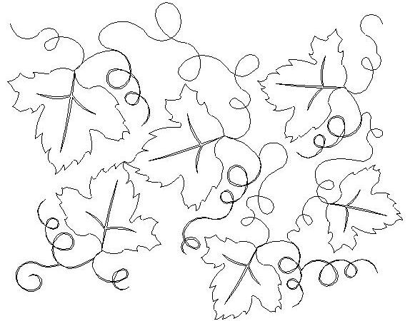 Grape Leaves Leaf Clipart Outline White Black Grapes Vine Drawing Leave ...