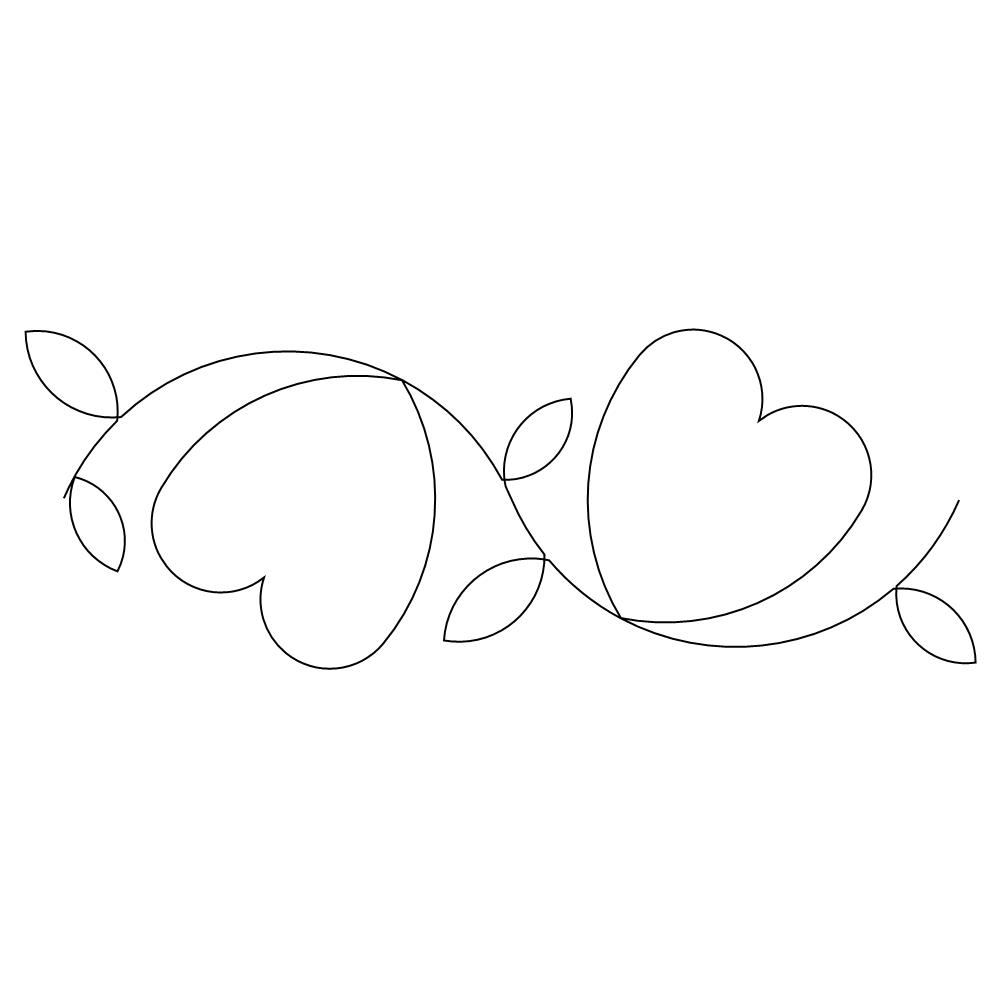 heart leaf border 001 Digital Pattern | Sweet Dreams Quilt Studio ...