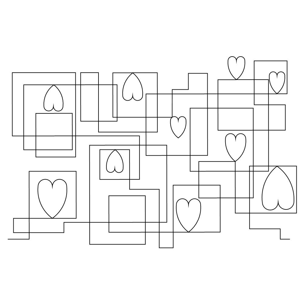 hearts squares pano 002 Digital Pattern | Sweet Dreams Quilt Studio ...