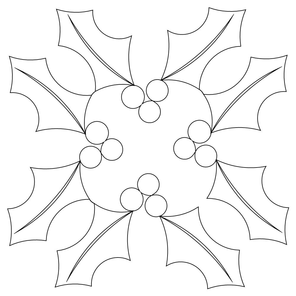 holly block 001 Digital Pattern | Sweet Dreams Quilt Studio - Digital ...