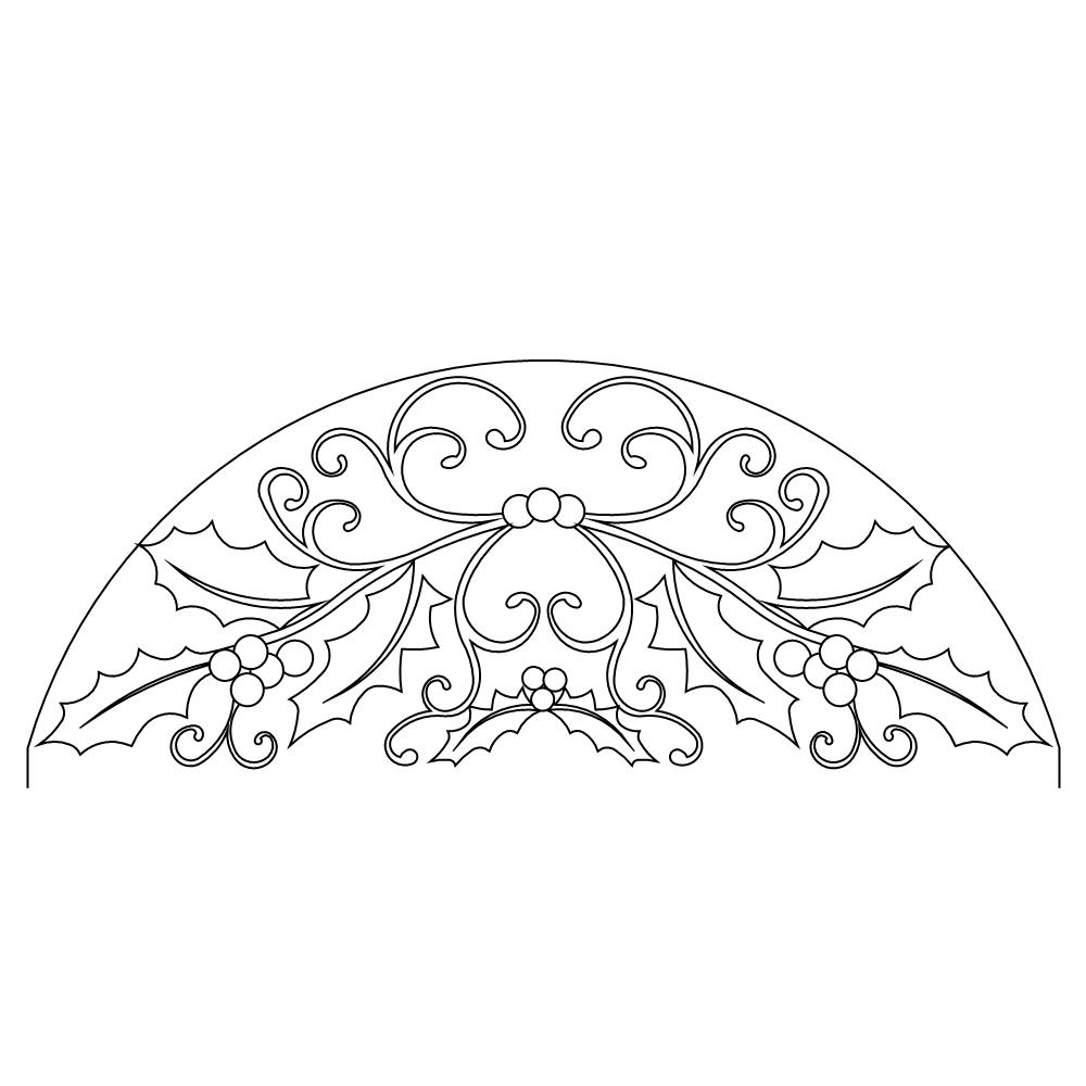 holly swag border 001 Digital Pattern | Sweet Dreams Quilt Studio ...