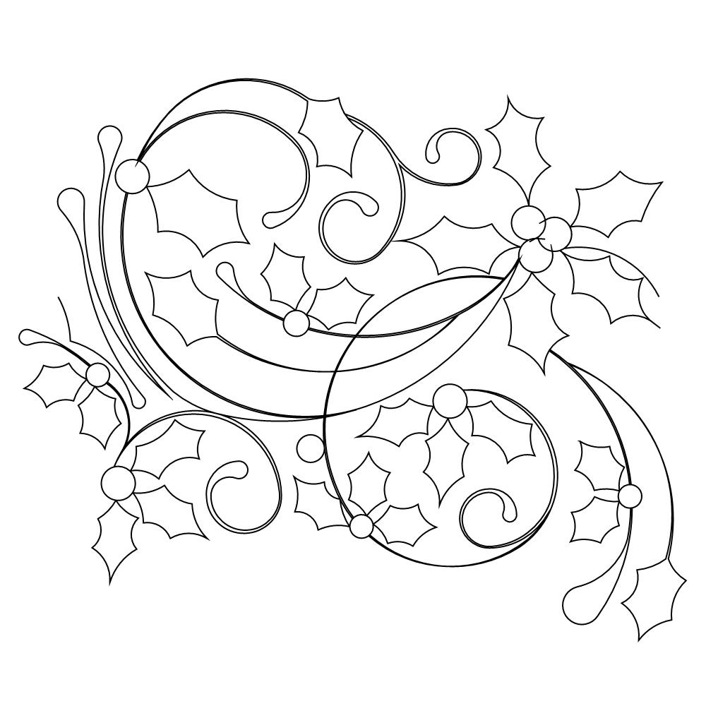 holly swirl pano 001 Digital Pattern | Sweet Dreams Quilt Studio - Edge ...