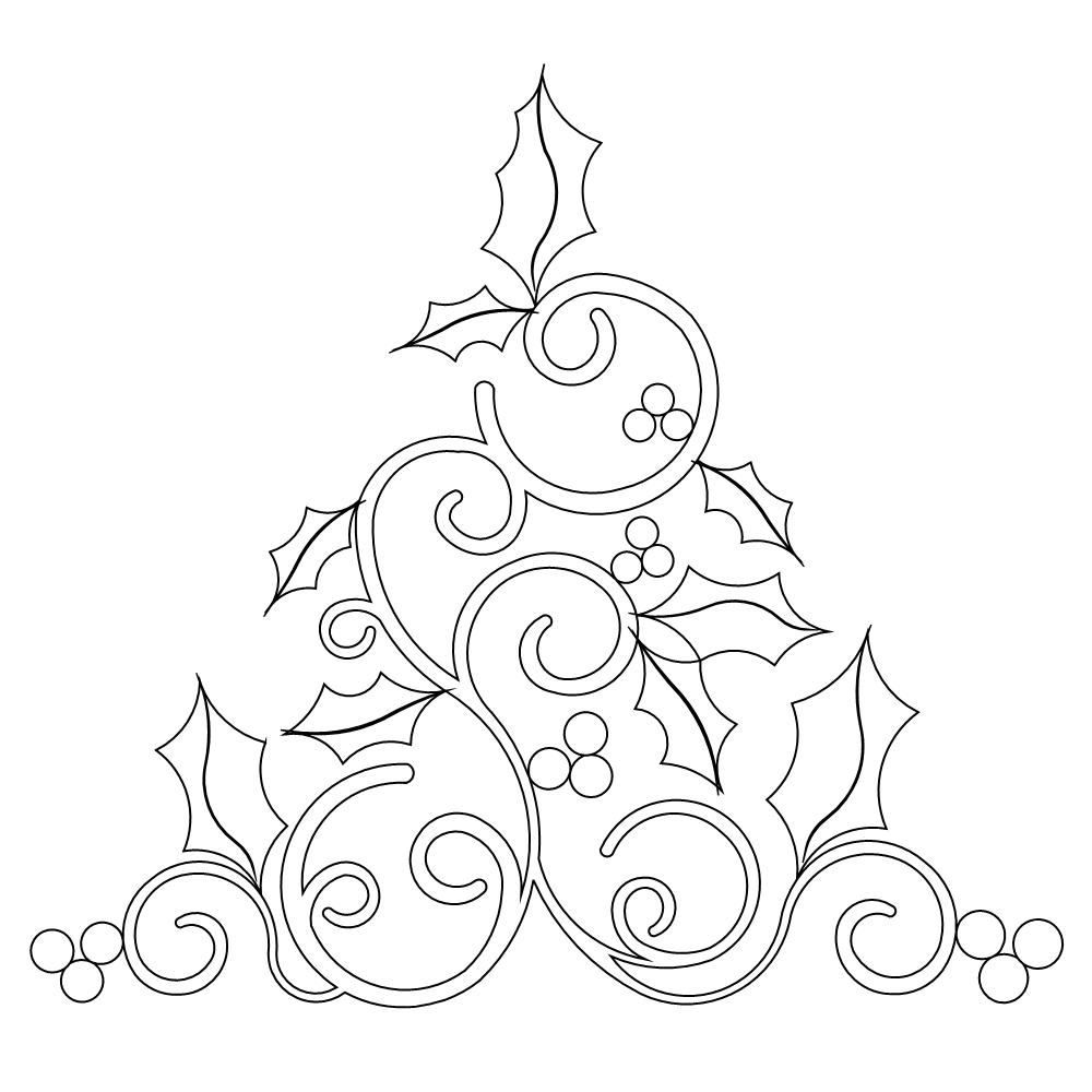 holly swirl tri 001 Digital Pattern | Sweet Dreams Quilt Studio ...