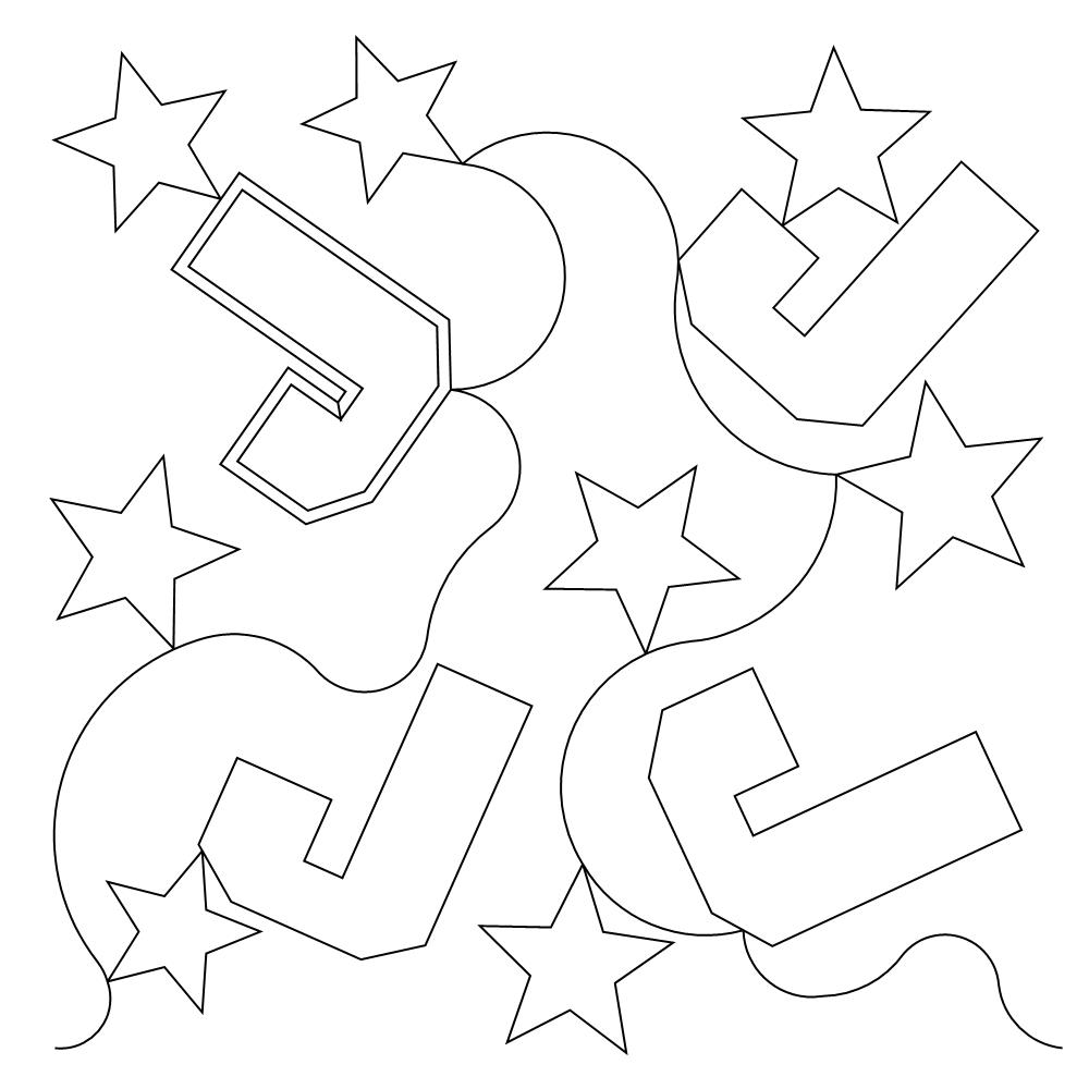 j star e2e 001 - Edge to Edge Quilting Patterns