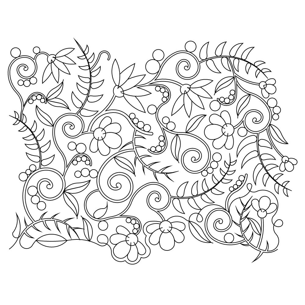 jacobean pano 006 Digital Pattern | Sweet Dreams Quilt Studio - Edge to ...