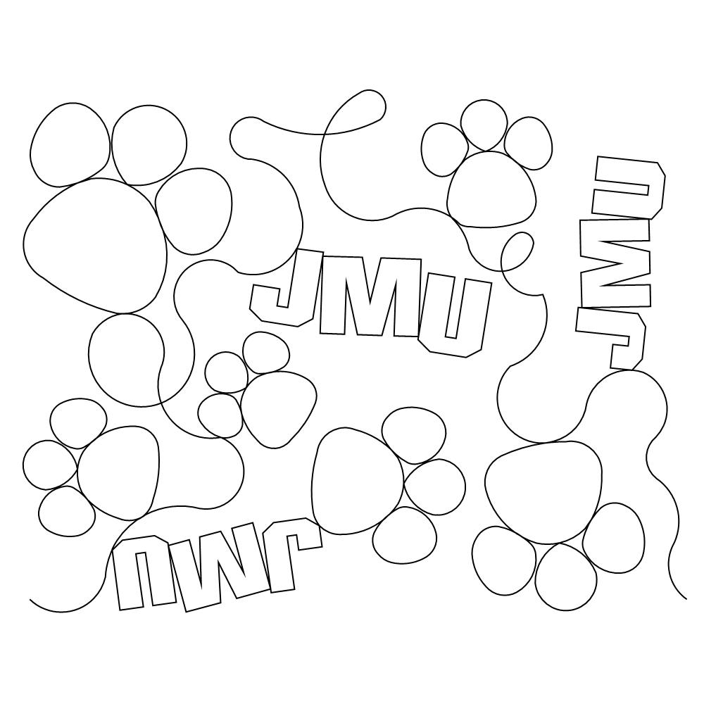 jmu dog paws 001 Digital Pattern | Sweet Dreams Quilt Studio - Edge to ...