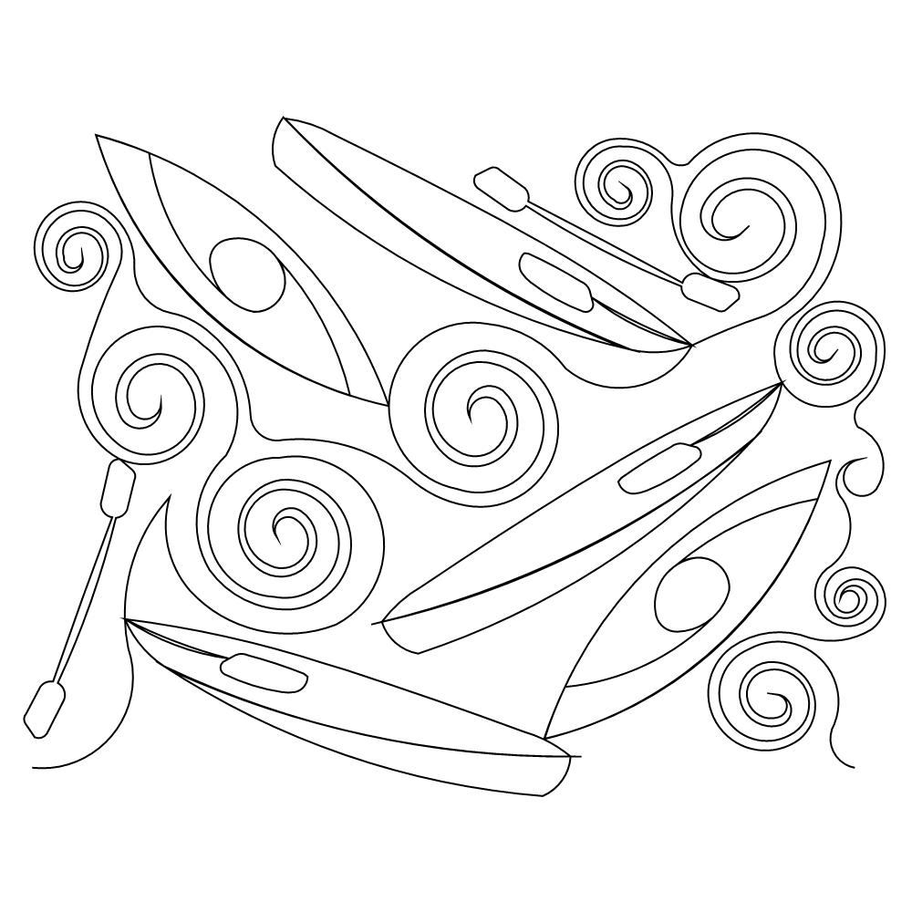 kayak pano 001 Digital Pattern | Sweet Dreams Quilt Studio - Edge to ...