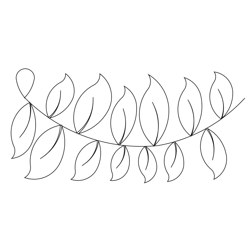 leaf border 008 Digital Pattern | Sweet Dreams Quilt Studio - Digital ...