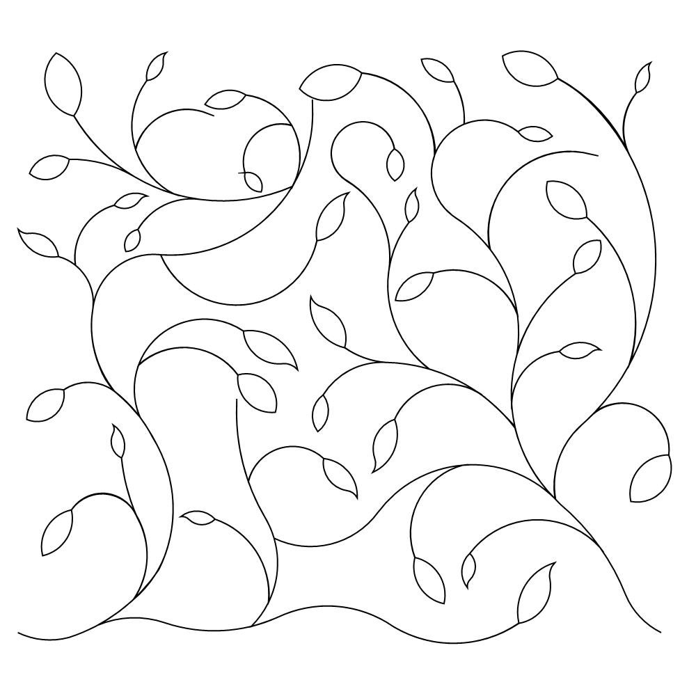 leaf branch pano 001 Digital Pattern | Sweet Dreams Quilt Studio - Edge ...