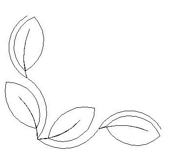 leaf corner 004 Digital Pattern | Sweet Dreams Quilt Studio - Digital ...