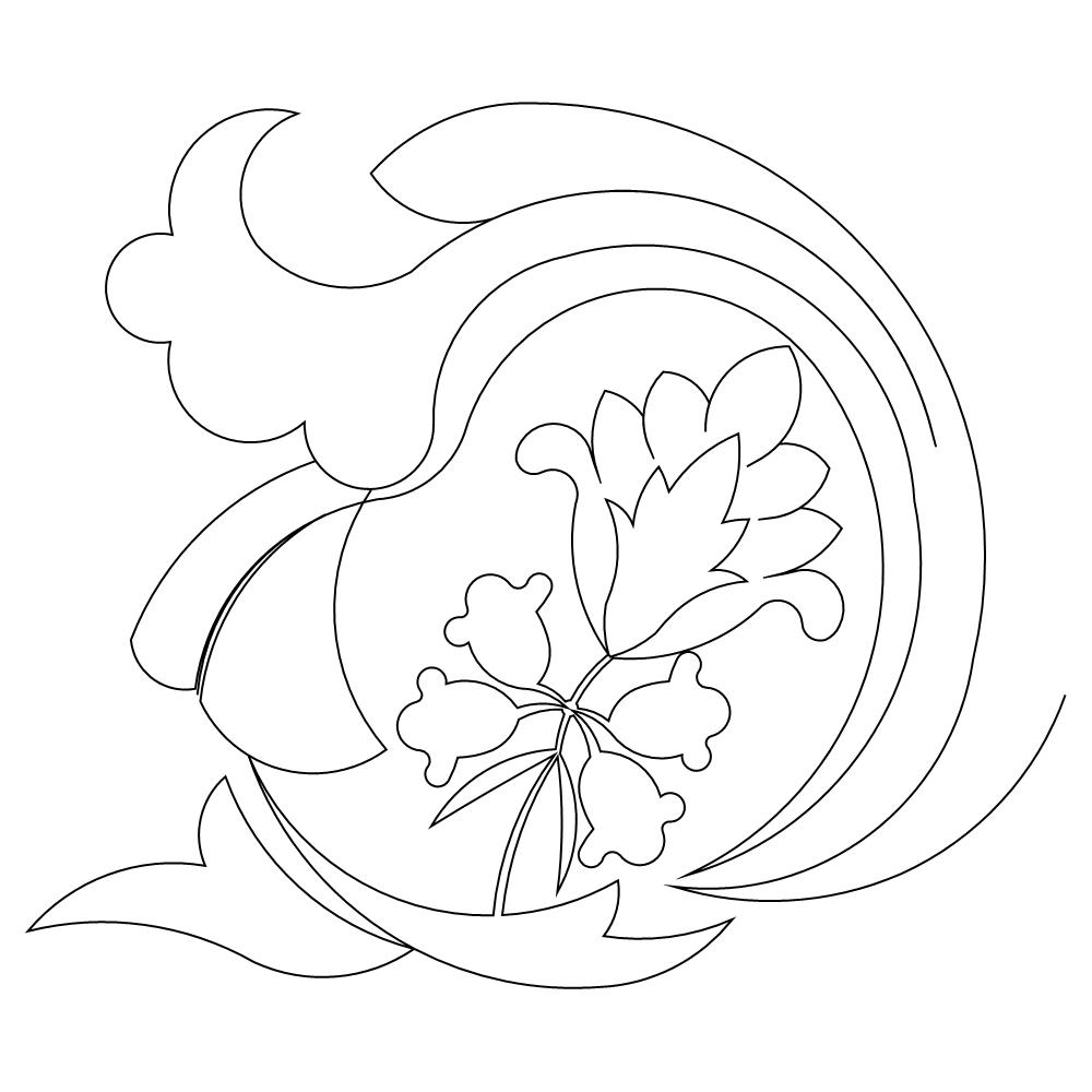 leaf swirl border 001 Digital Pattern | Sweet Dreams Quilt Studio ...