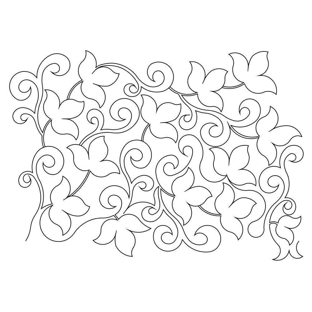 leaf swirl pano 001 - Edge to Edge Quilting Patterns