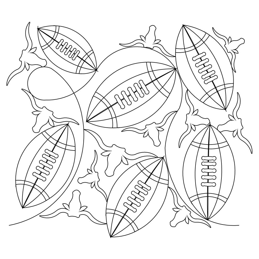 longhorn football pano Digital Pattern | Sweet Dreams Quilt Studio ...
