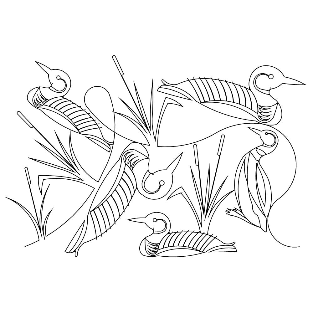 loon pano 004 - Edge to Edge Quilting Patterns