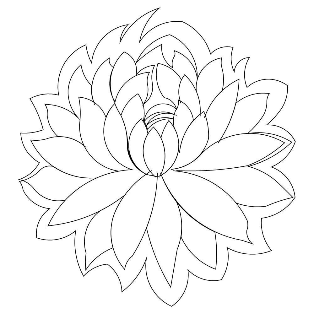 lotus flower 001 Digital Pattern | Sweet Dreams Quilt Studio - Digital ...