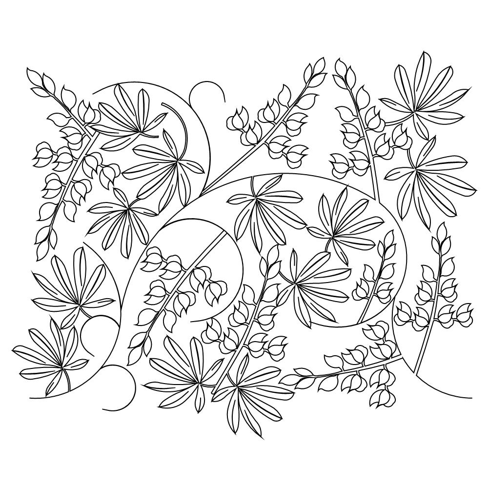 lupine pano 001 Digital Pattern | Sweet Dreams Quilt Studio - Edge to ...