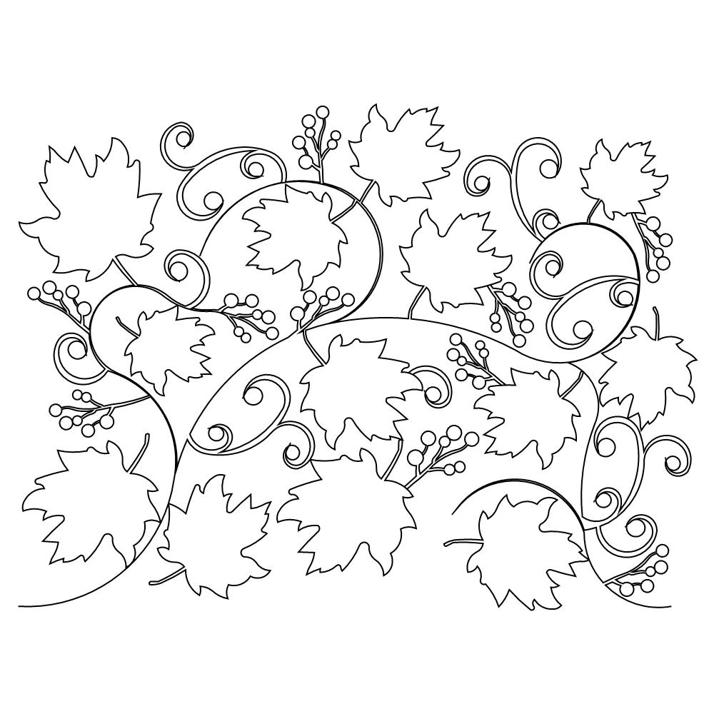 maple leaf pano 004 Digital Pattern | Sweet Dreams Quilt Studio - Edge ...