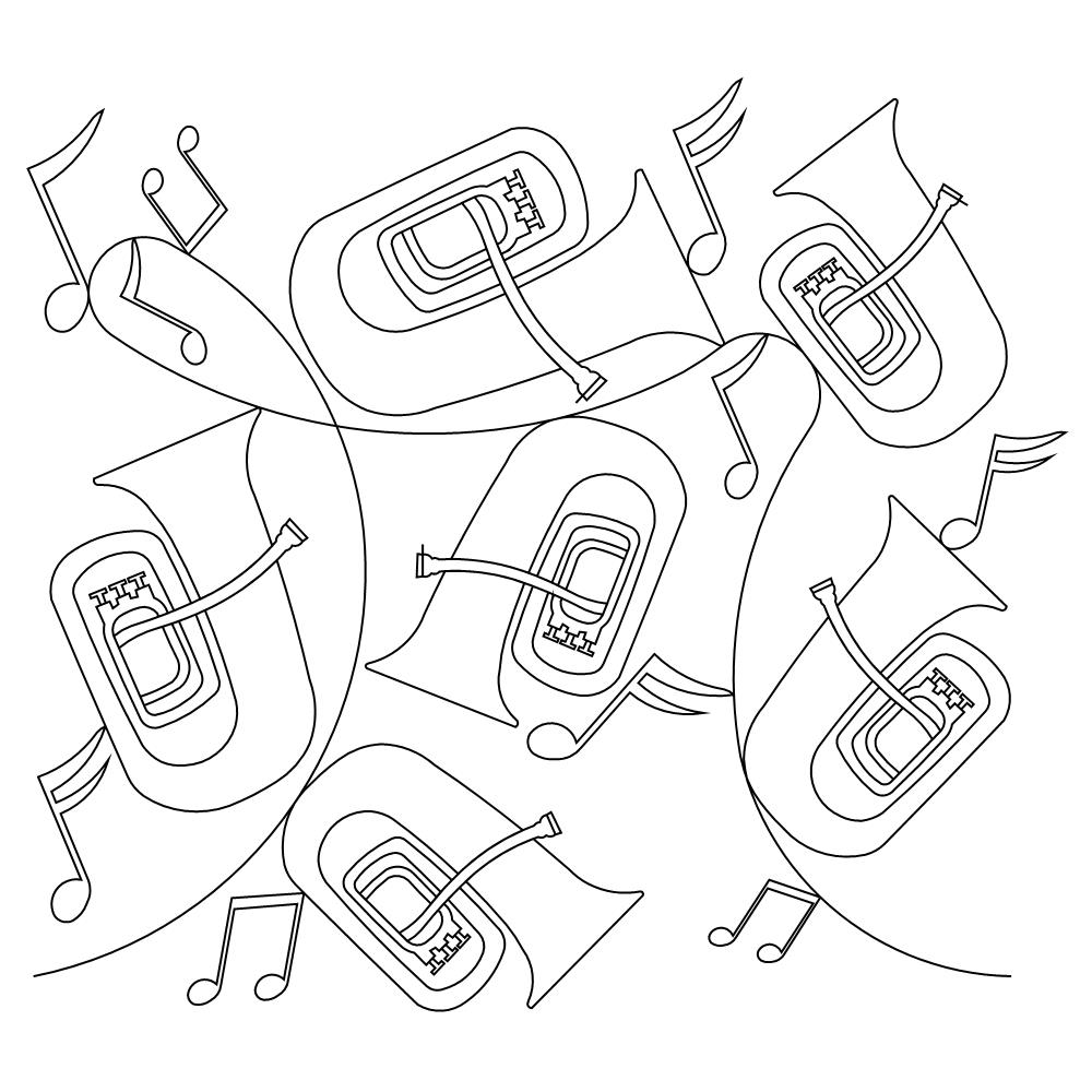 marching tuba pano 001 Digital Pattern | Sweet Dreams Quilt Studio ...