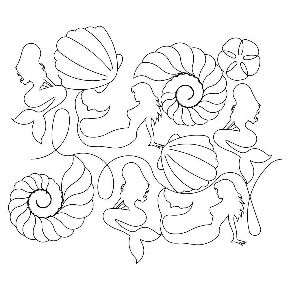 mermaid pano 001 - Edge to Edge Quilting Patterns