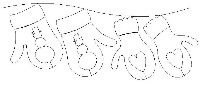 mitten border Digital Pattern | Sweet Dreams Quilt Studio - Digital ...