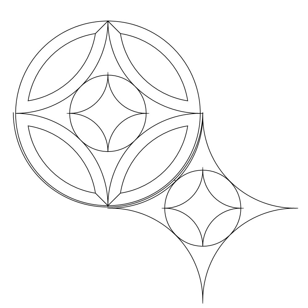 modern circle pano 005 - Edge to Edge Quilting Patterns