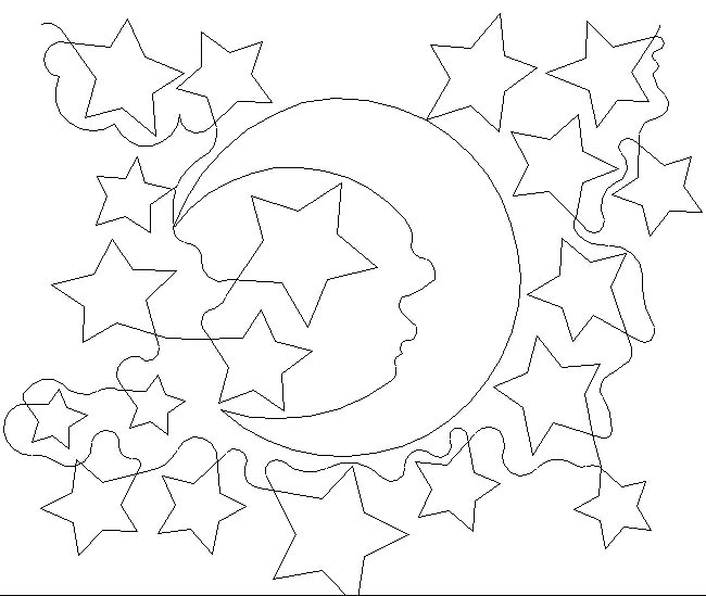moon and stars Digital Pattern | Sweet Dreams Quilt Studio - Edge to ...