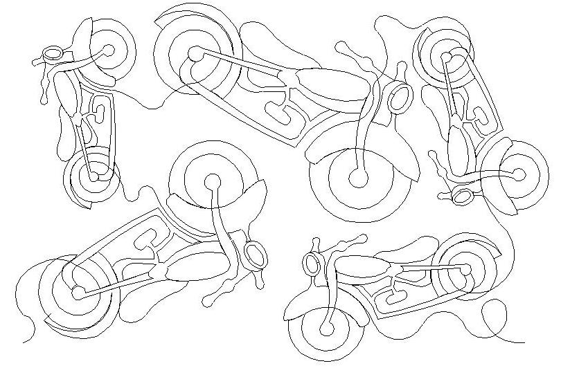 motorcycle pano Digital Pattern | Sweet Dreams Quilt Studio - Edge to ...