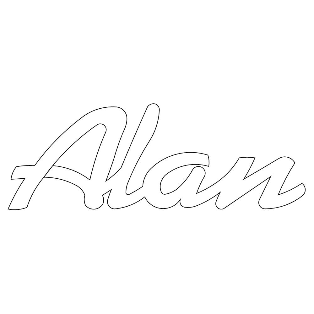 name alan Digital Pattern | Sweet Dreams Quilt Studio - Digital Block ...