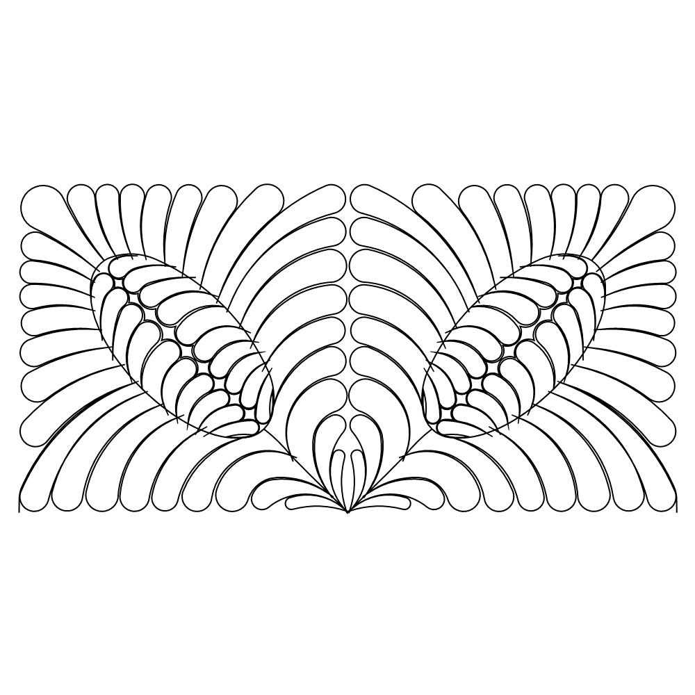 noble feather border 002 Digital Pattern | Sweet Dreams Quilt Studio ...