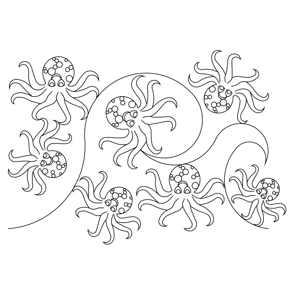 octopus pano 001 Digital Pattern | Sweet Dreams Quilt Studio - Edge to ...