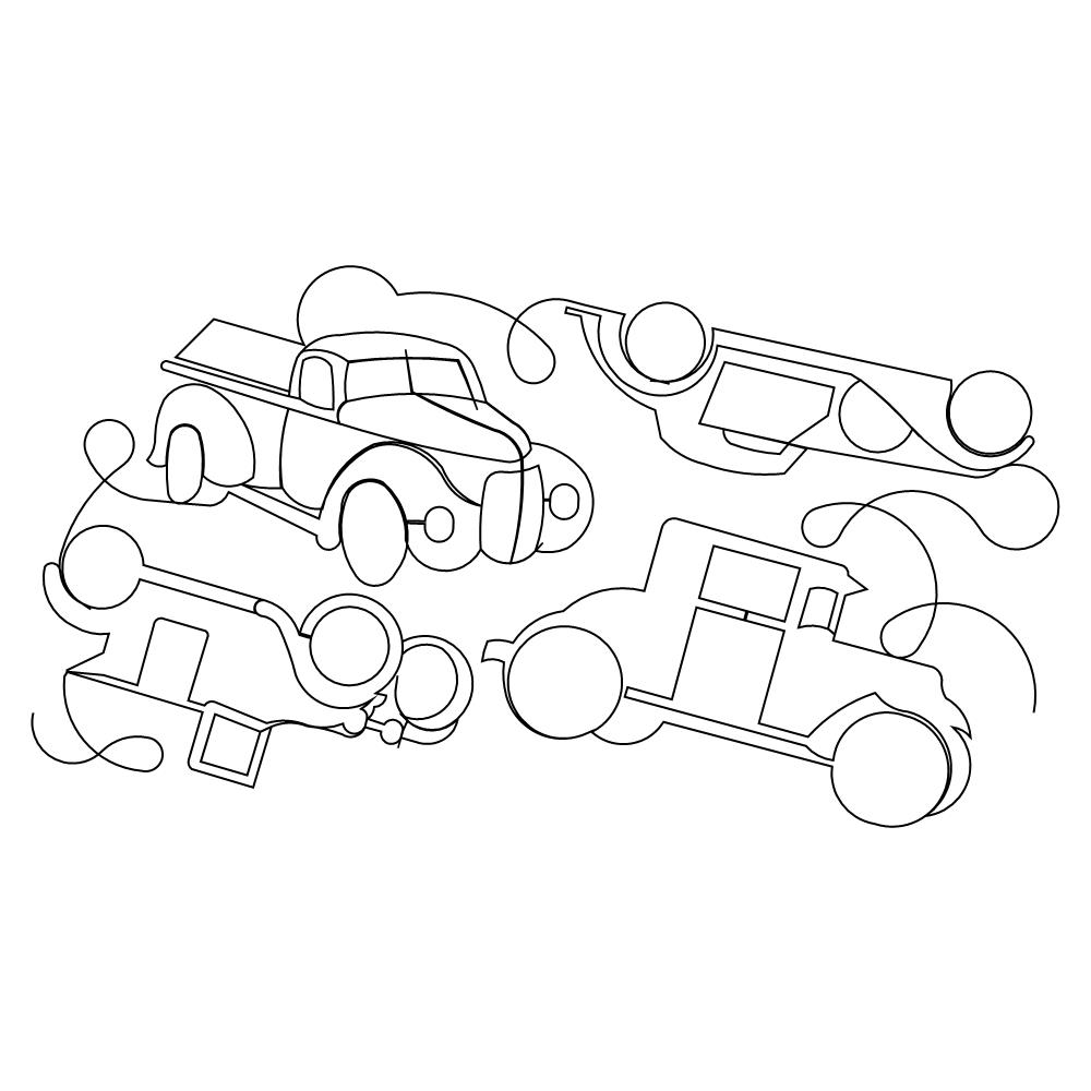 old cars e2e 001 - Edge to Edge Quilting Patterns