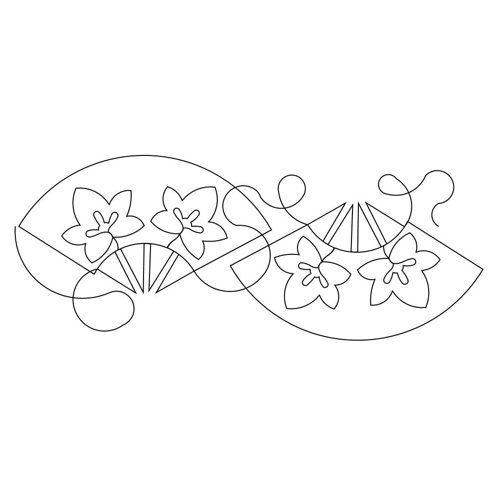oriental fan border Digital Pattern | Sweet Dreams Quilt Studio ...