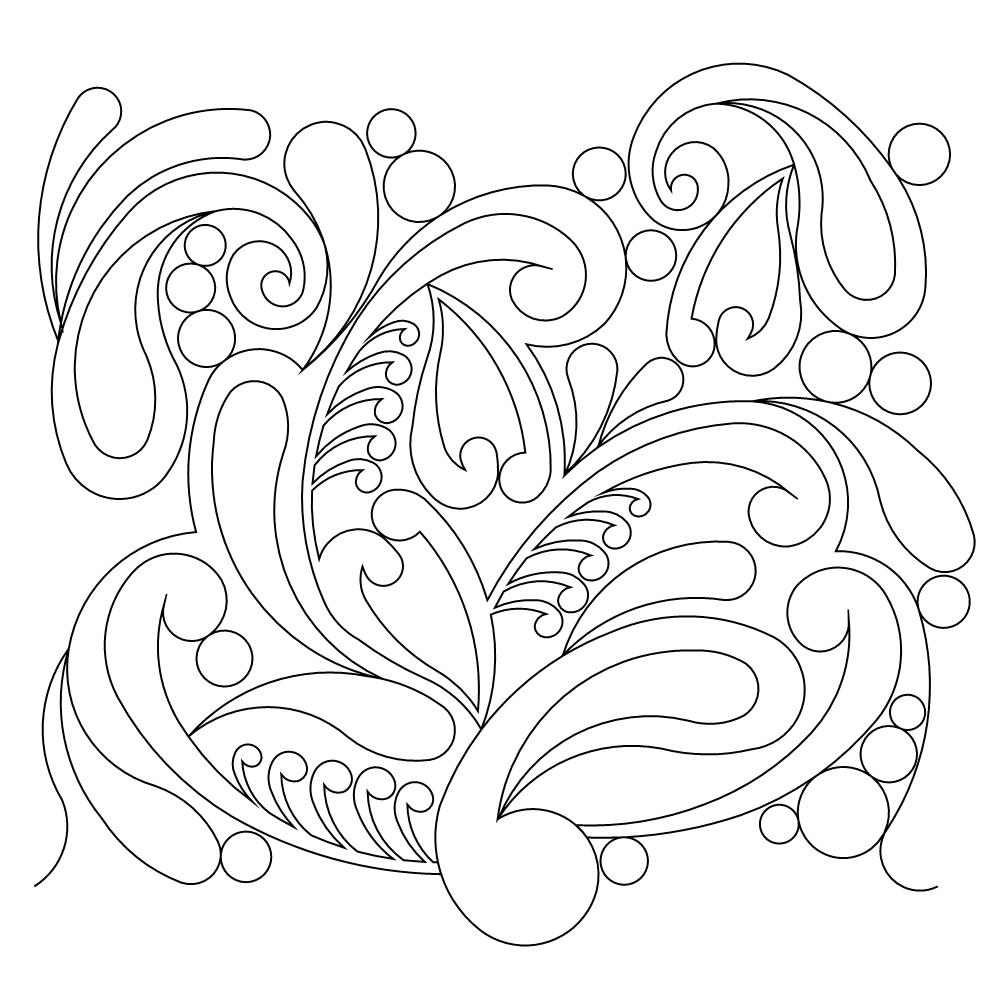 paisley heart swirl pano 001 Digital Pattern | Sweet Dreams Quilt ...
