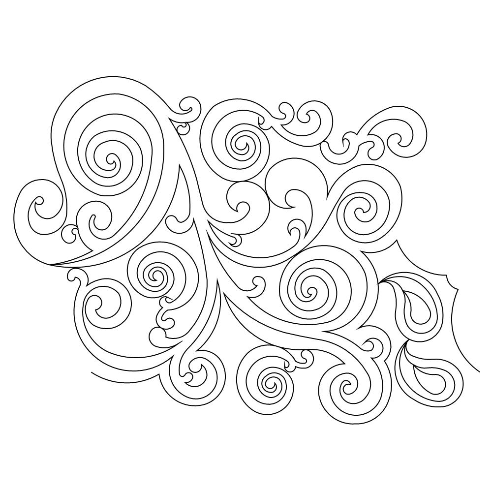 paisley swirl pano 004 Digital Pattern | Sweet Dreams Quilt Studio ...
