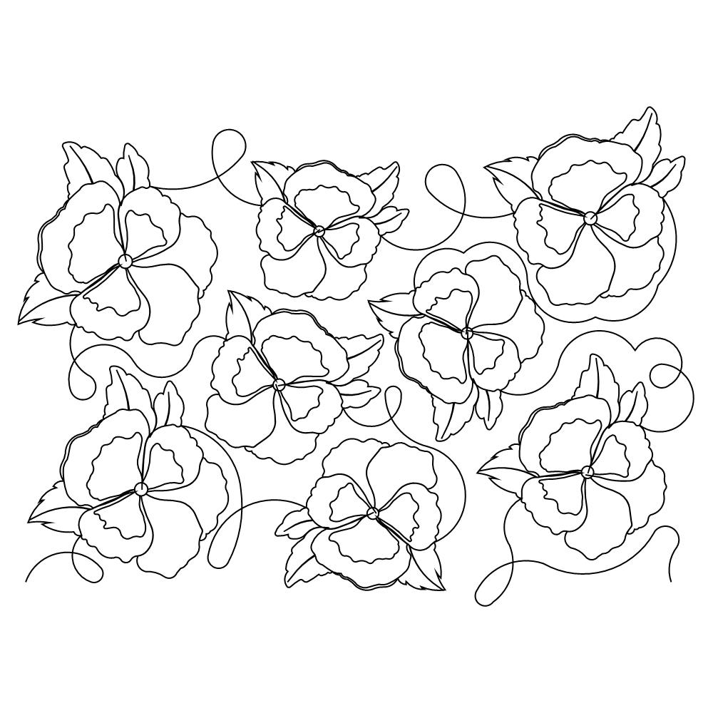 pansy pano 005 Digital Pattern | Sweet Dreams Quilt Studio - Edge to ...