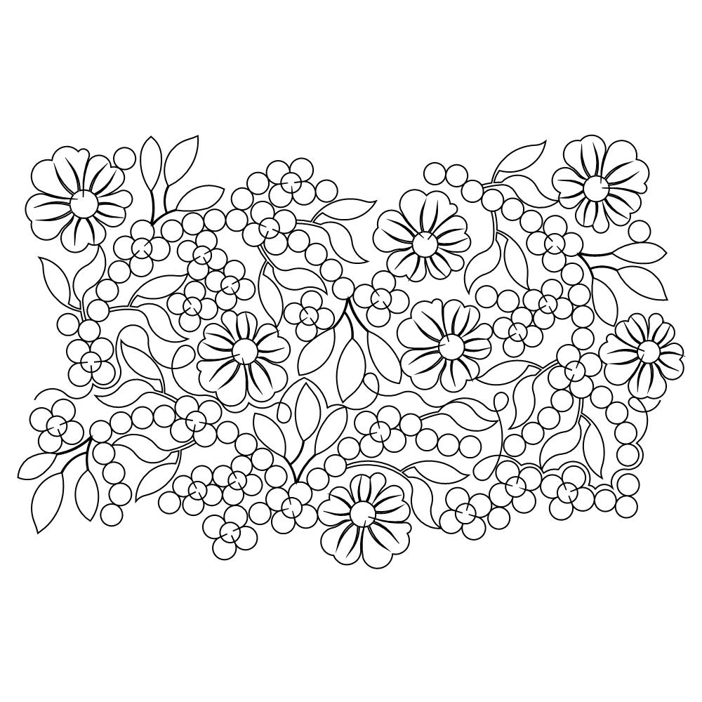 pearl flower e2e 001 - Edge to Edge Quilting Patterns