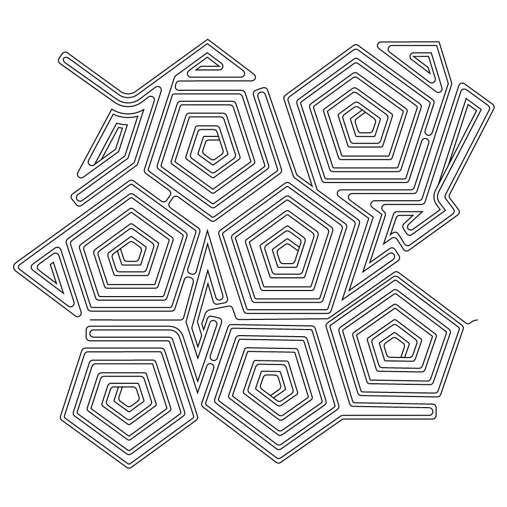 pentagon swirl pano 001 Digital Pattern | Sweet Dreams Quilt Studio ...