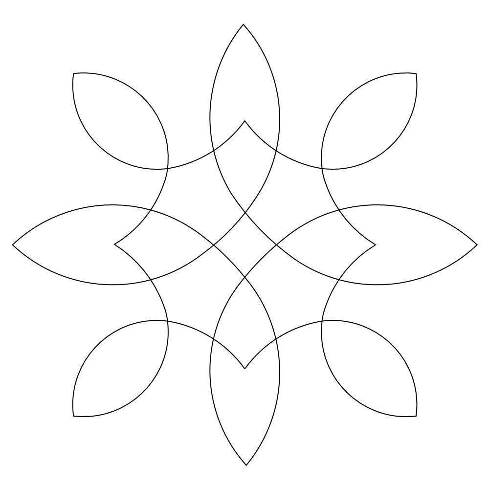 petal flower block 001 - Digital Block Patterns | Sweet Dreams Quilt Studio