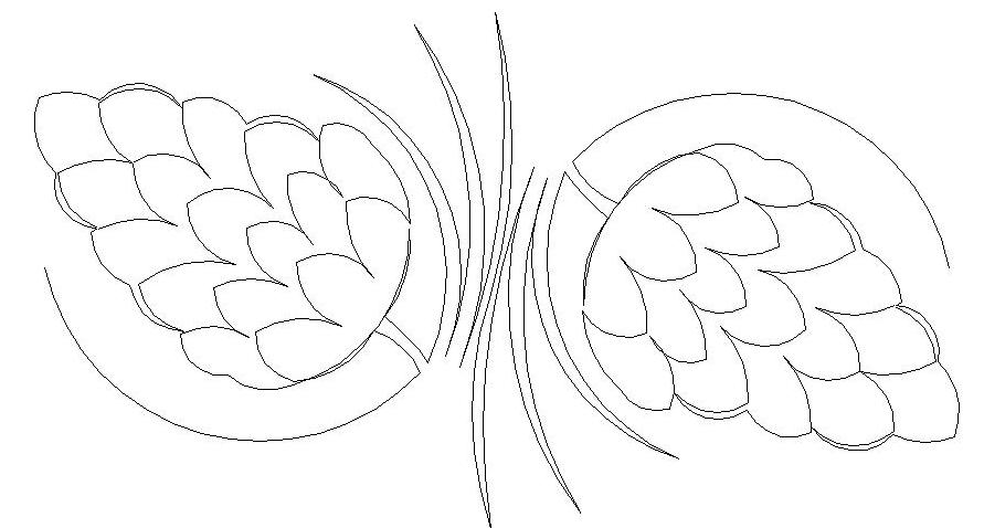 pine cone border 1 Digital Pattern | Sweet Dreams Quilt Studio ...