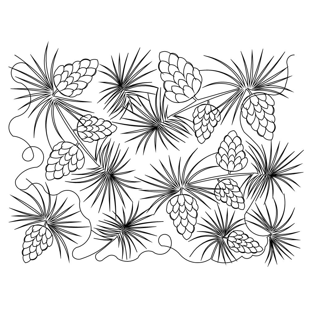 pine needles Digital Pattern | Sweet Dreams Quilt Studio - Edge to Edge ...