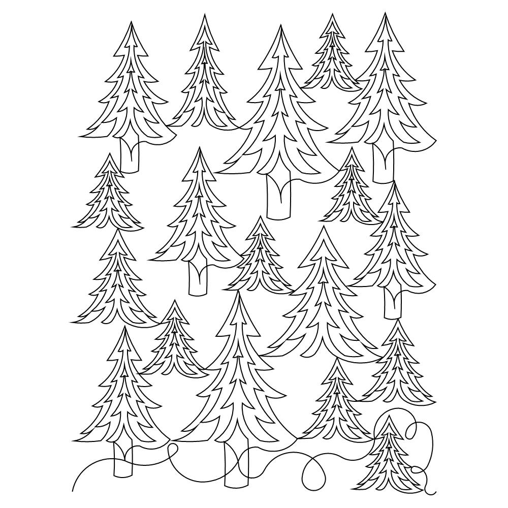 pine tree pano sq 001 Digital Pattern | Sweet Dreams Quilt Studio ...