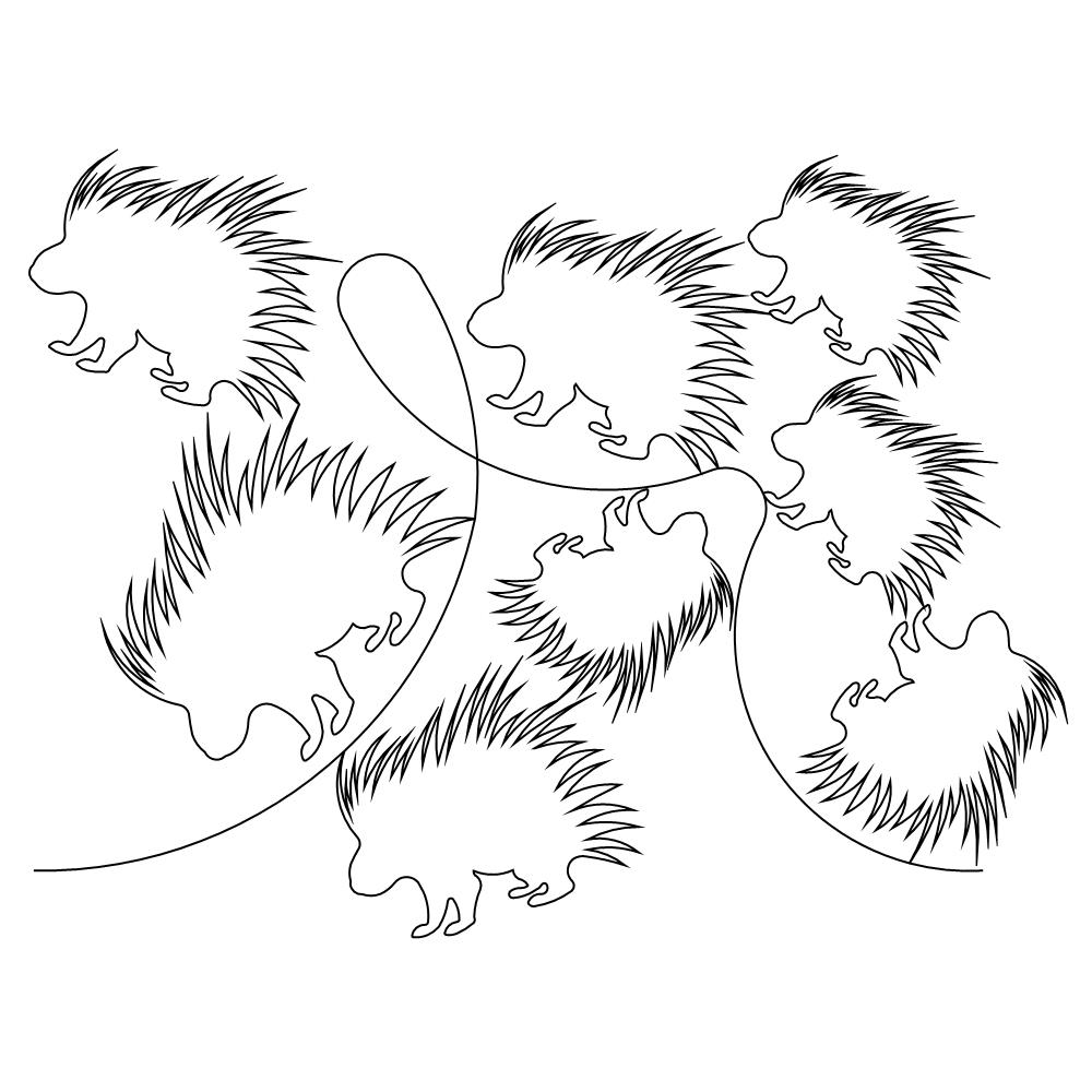 porcupine pano 001 Digital Pattern | Sweet Dreams Quilt Studio - Edge ...