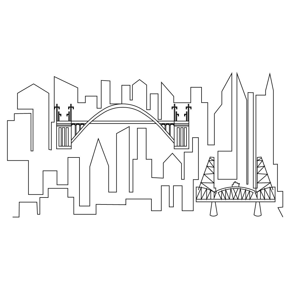 portland skyline pano 001 Digital Pattern | Sweet Dreams Quilt Studio ...