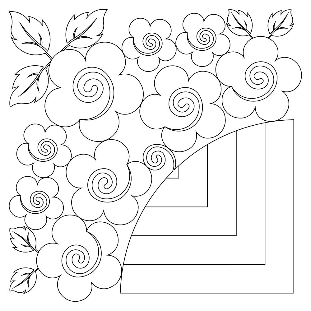 posey piano key brd crn 001 Digital Pattern | Sweet Dreams Quilt Studio ...