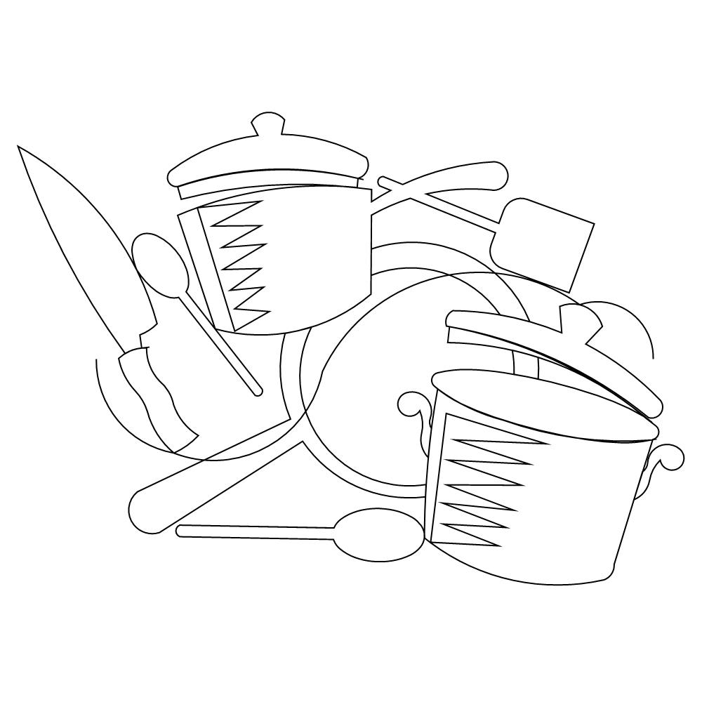 pots and pans border Digital Pattern | Sweet Dreams Quilt Studio ...