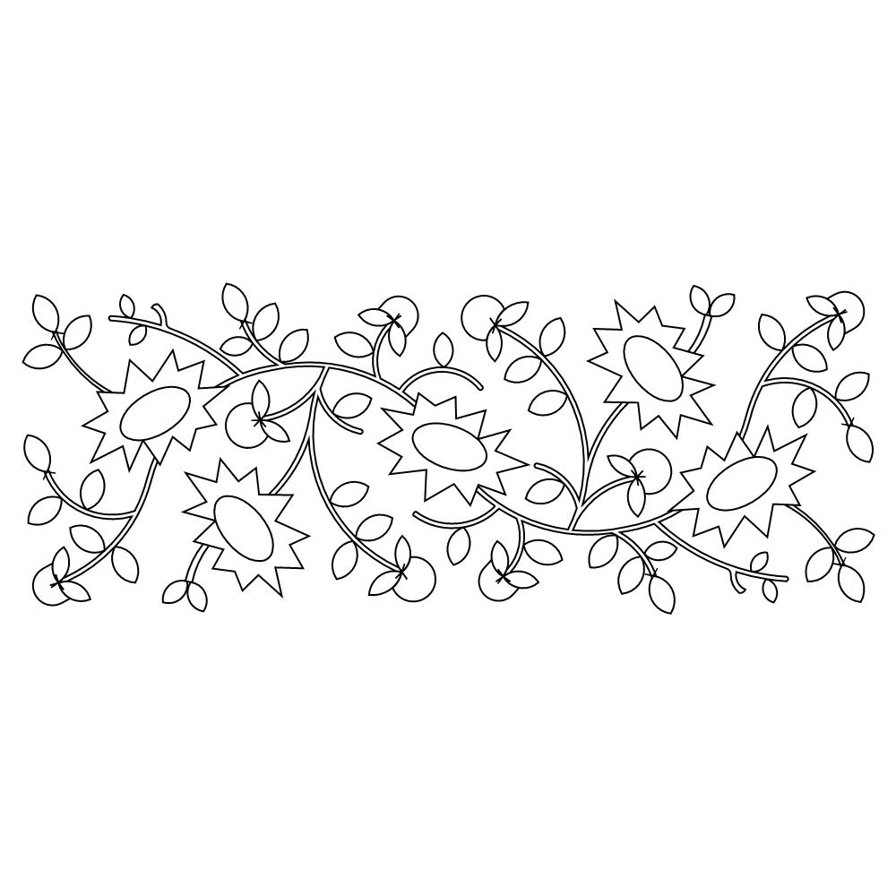 primitive flower rec 001 - Digital Block Patterns | Sweet Dreams Quilt ...